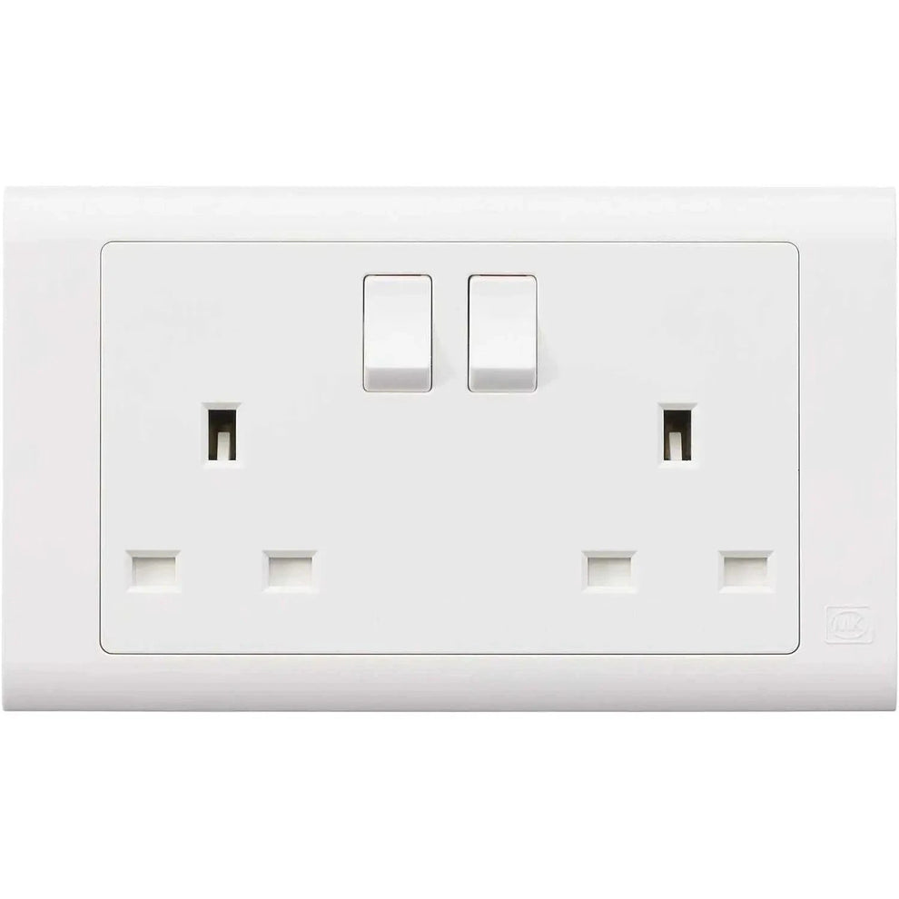 MK Electric 2G 13A Switched Socket Essential MV2747WHI – Deluxe Electricals